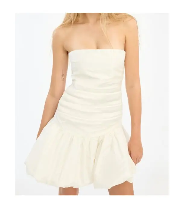 ROTATE BY BIRGER CHRISTENSEN Strapless Balloon Mini Dress