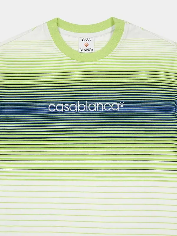 Casablanca Gradient Striped Long Sleeve T-shirt - White