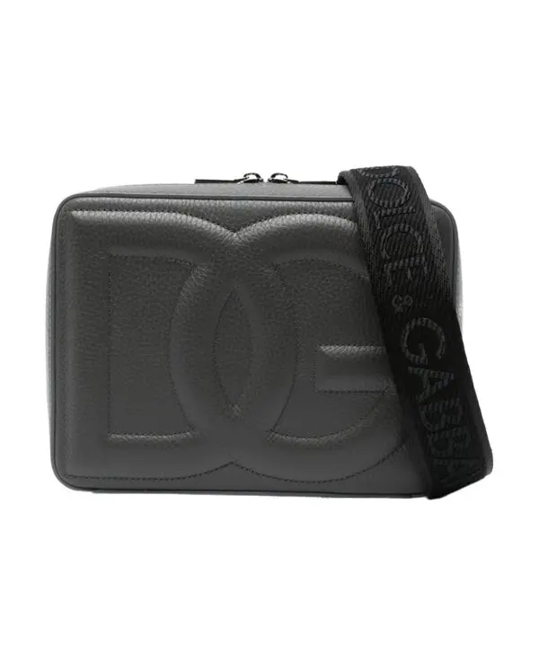 Dolce & Gabbana Logo-embossed Leather Shoulder Bag - Black