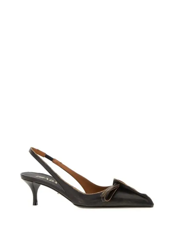 Prada Bow Detail Slingback Pumps