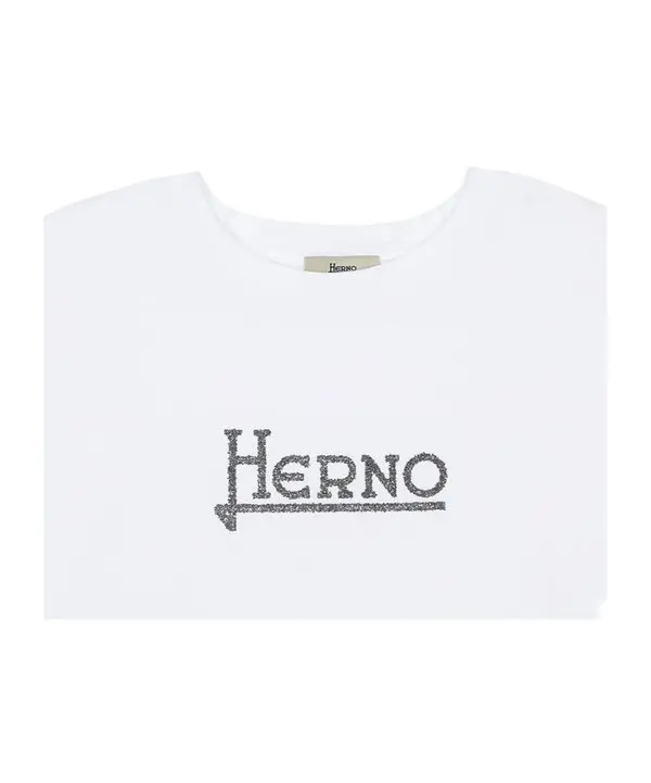 Herno Logo Embellished Crewneck T-shirt - White