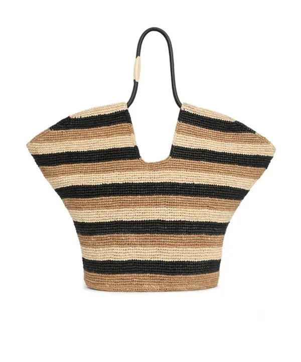 Zimmermann Goldentime Large Tote Bag - Black Stripes