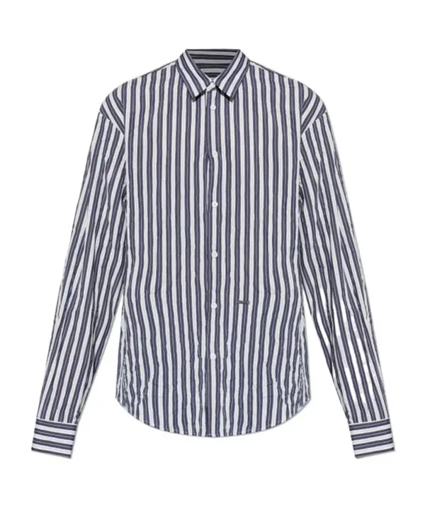 Dsquared2 Crinkled Striped Shirt - Gray