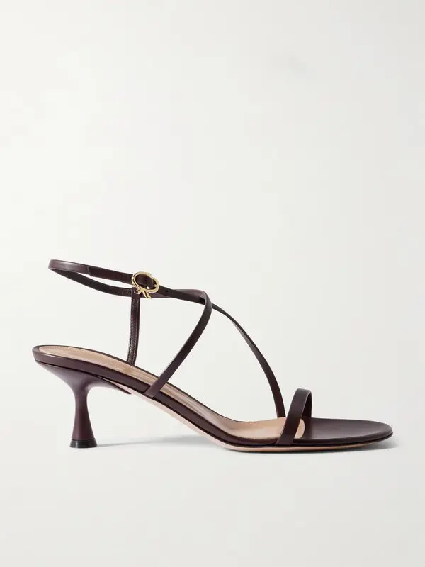 GIANVITO ROSSI Leather Strappy Sandals With Fluted Heels