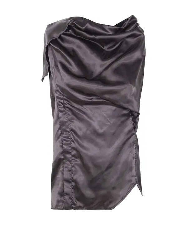 Rick Owens Sleeveless Asymmetrical Draped Top