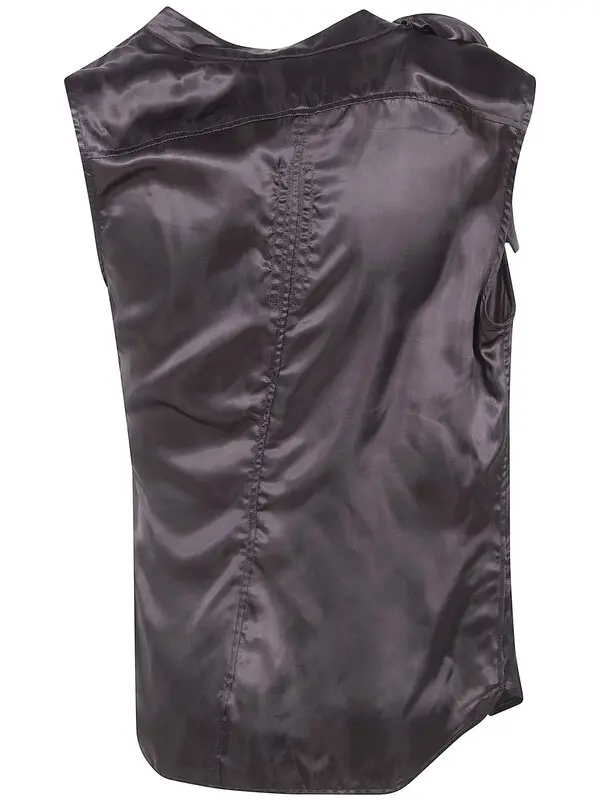 Rick Owens Sleeveless Asymmetrical Draped Top