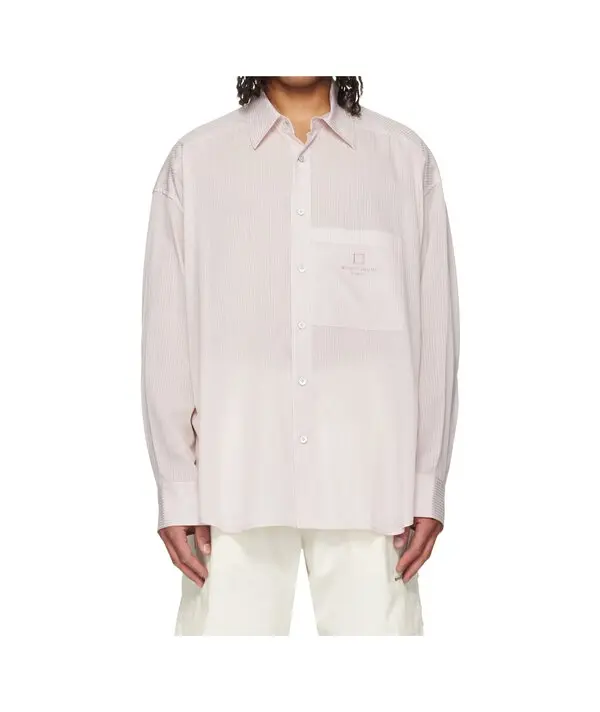 WOOYOUNGMI Striped Long-sleeved Shirt - Pink