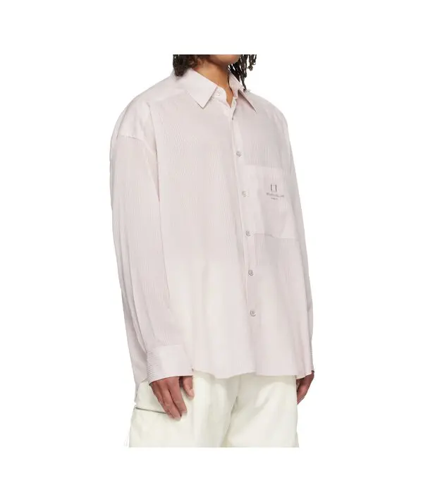 WOOYOUNGMI Striped Long-sleeved Shirt - Pink