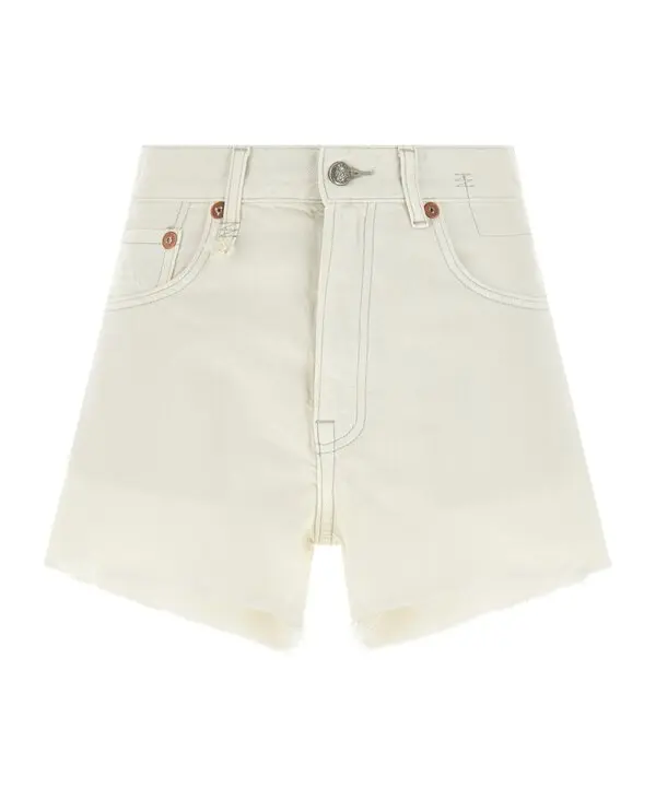 R13 Belt Loop Shorts - White