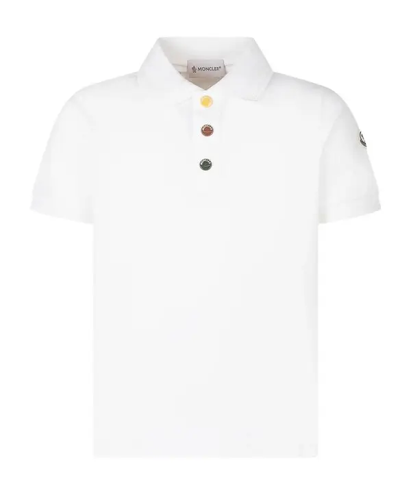 Moncler Short-sleeved Polo Shirt - White