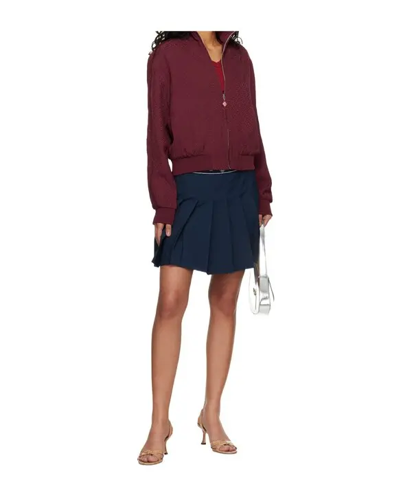 Casablanca Pleated Mini Skirt With Logo Waistband