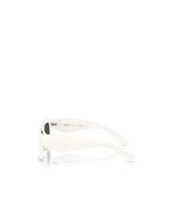 Prada Triangle Logo Geometric Frame Sunglasses - Black