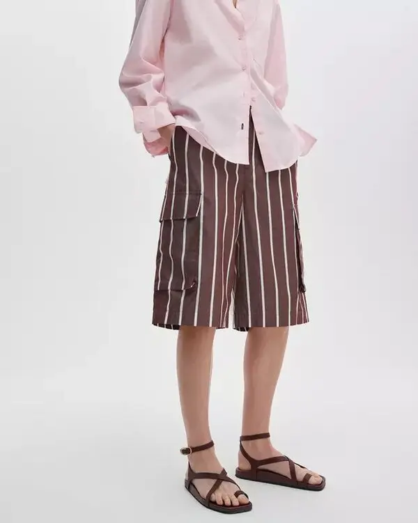 RAG  BONE Rag & Bone Victoria Striped Cargo Shorts