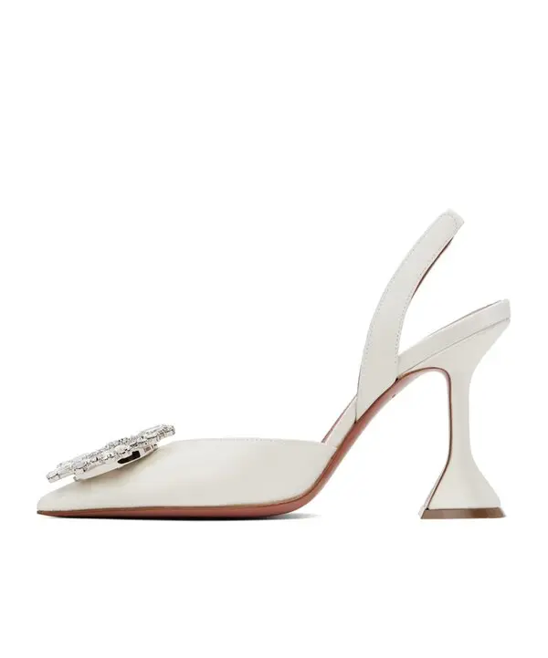Amina Muaddi Begum Pointed Slingback High Heels