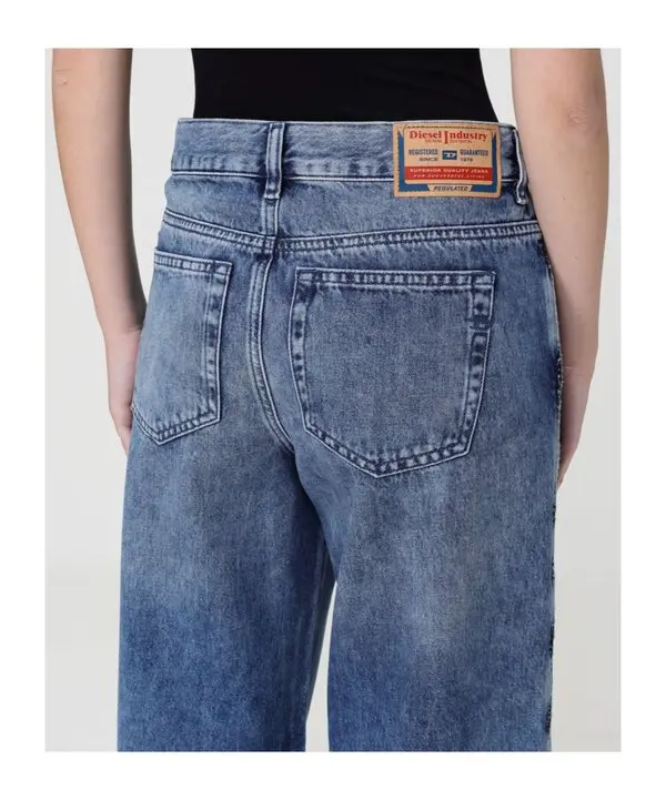 DIESEL® Belt Loop Wide Leg Jeans - Blue