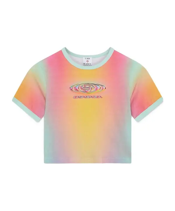 Casablanca Printed Cropped T-shirt - Multicolor