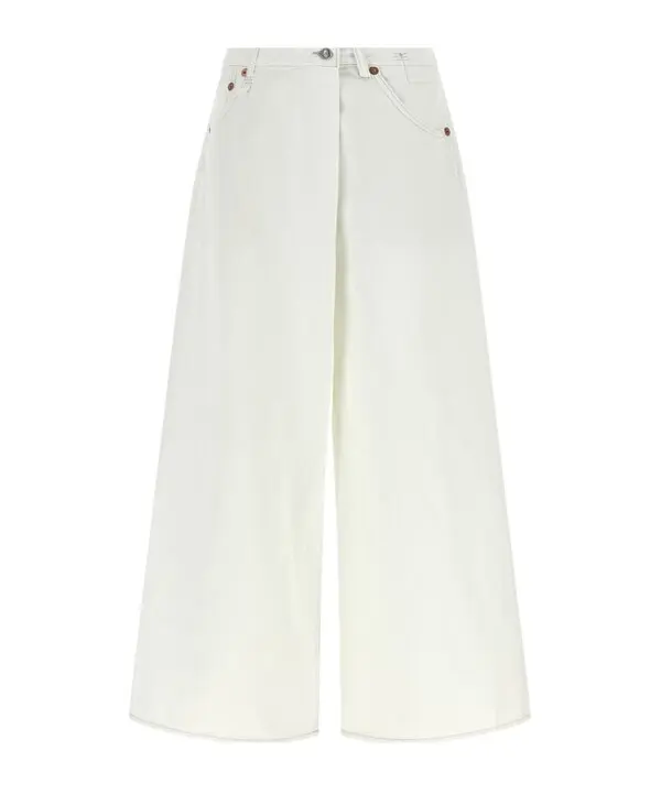 R13 Belt Loop Wide Leg Jeans