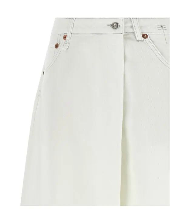 R13 Belt Loop Wide Leg Jeans