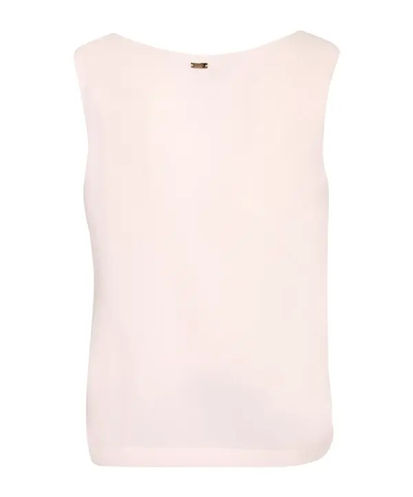 Herno Sleeveless V-neck Top With Silver-tone Hardware - Pink