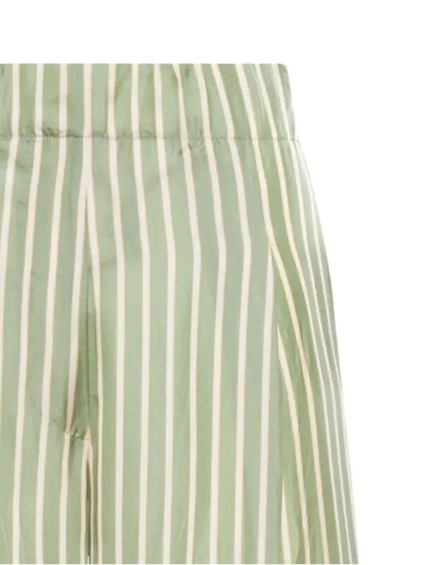 Dries Van Noten Striped Wide-leg Trousers - Green