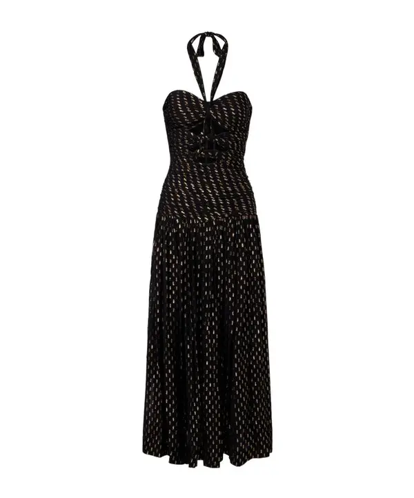 Zimmermann Daylight Halterneck Maxi Dress - Black