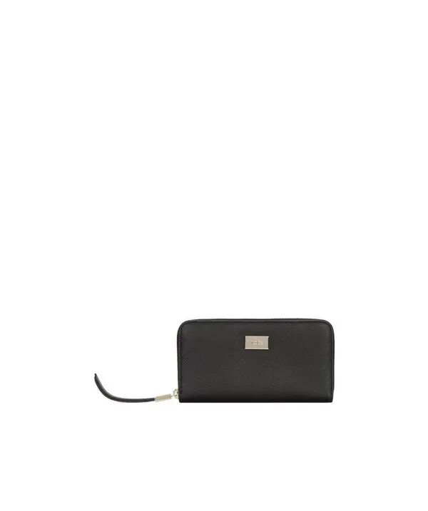 TOD'S Logo Buckle Wallet - Black