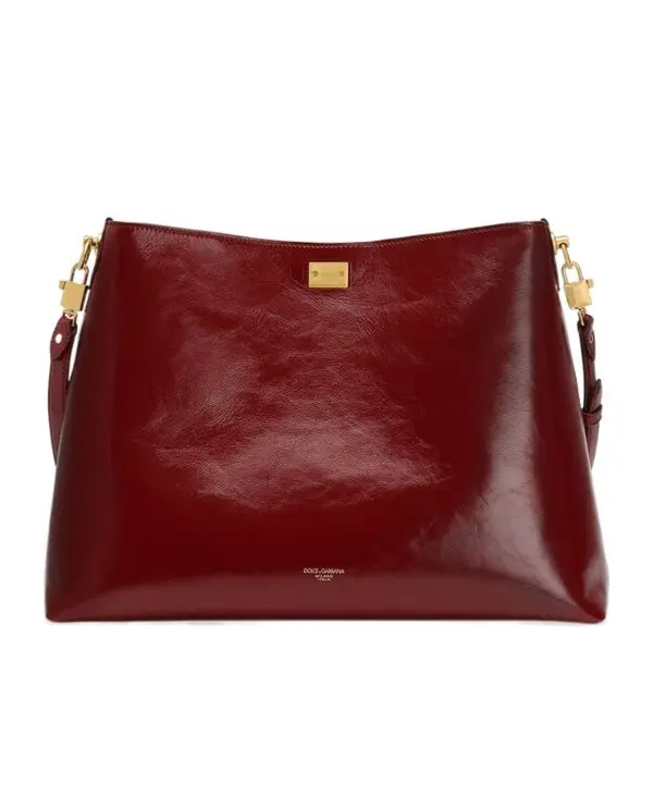 Dolce & Gabbana Tumbled Leather Shoulder Bag