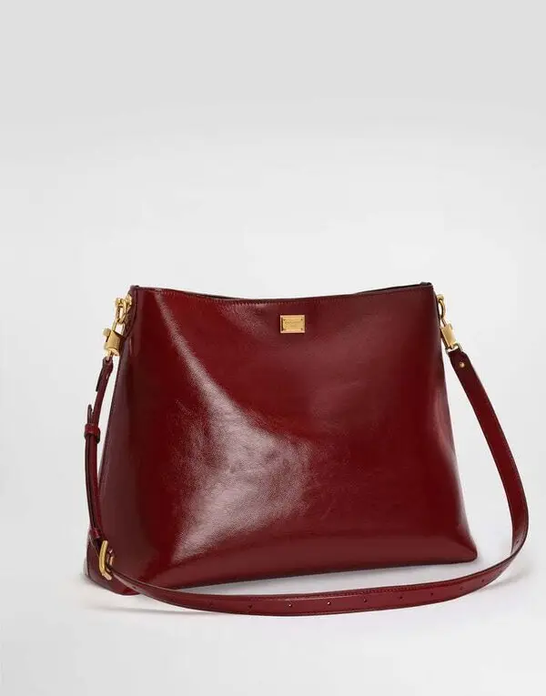 Dolce & Gabbana Tumbled Leather Shoulder Bag