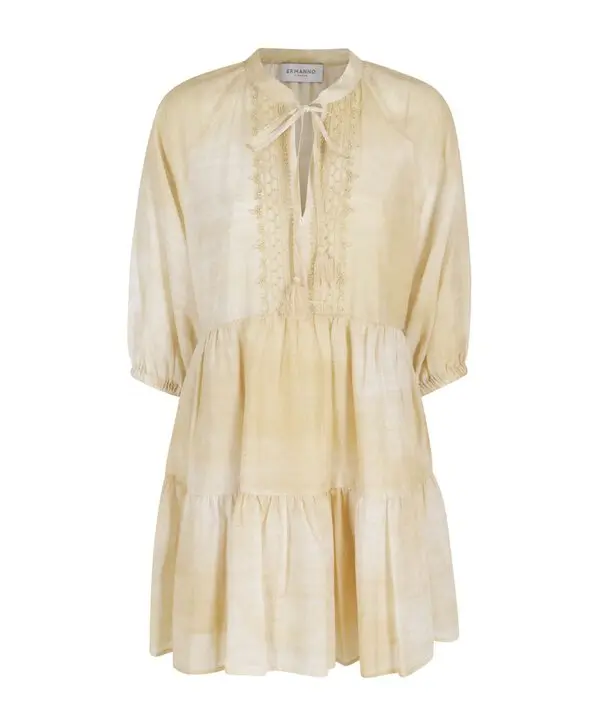 ERMANNO FIRENZE 3/4 Sleeve Dress - Nude
