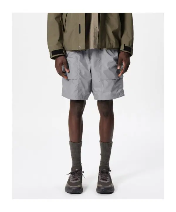 GOLDWIN Rip-stop Belted Shorts - Sleet Gray