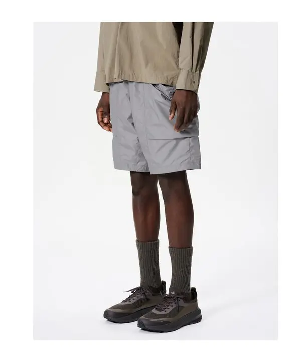 GOLDWIN Rip-stop Belted Shorts - Sleet Gray