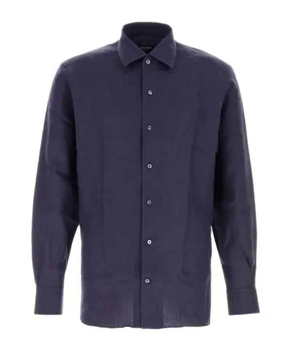 Zegna Long Sleeve Shirt - Blue