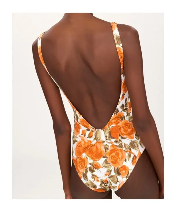 Chloé Rose-print One-piece Swimsuit