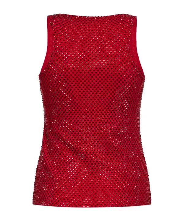 Giuseppe Di Morabito Embellished Racerback Top - Red