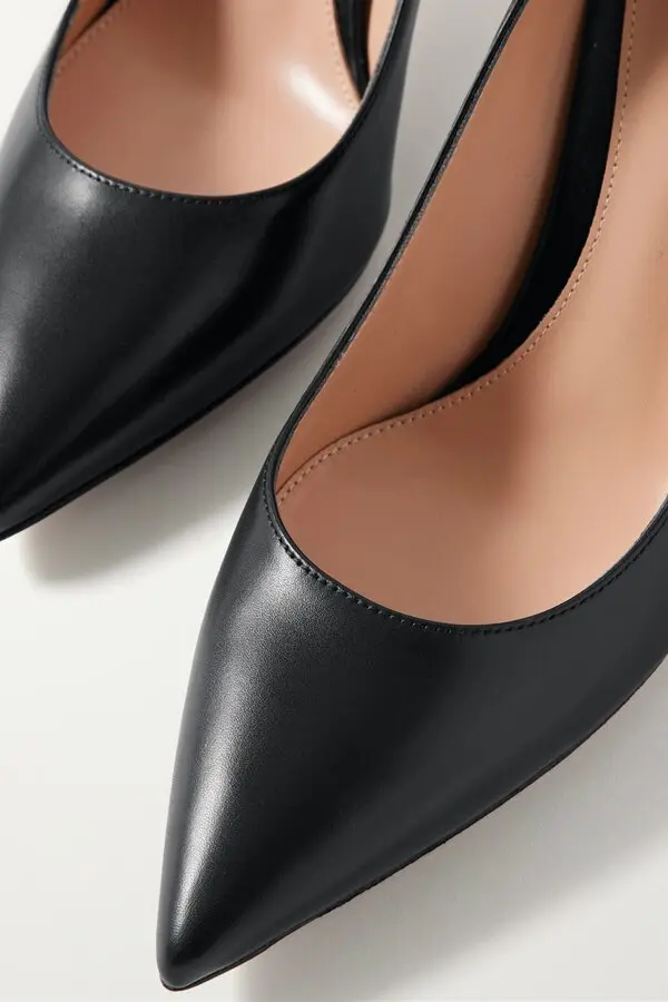 GIANVITO ROSSI 70 Leather Pumps - Black