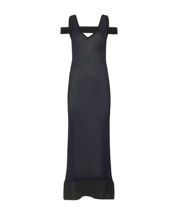 Jacquemus Cut-out Trim Maxi Dress - Navy Blue