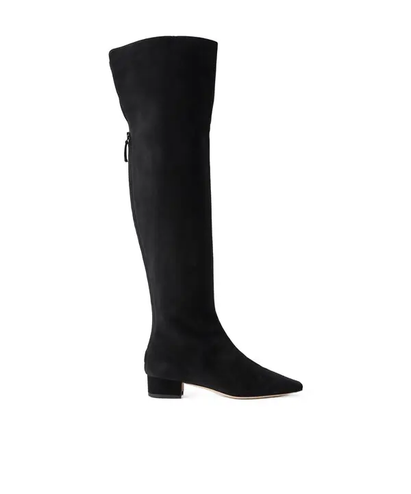 Manolo Blahnik Suede Over-the-knee Boots