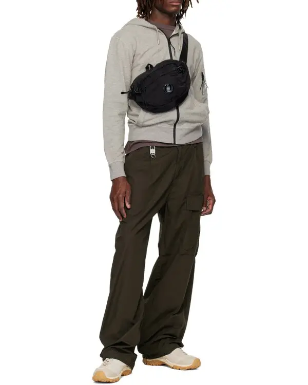 C.P. COMPANY Zip-up Hooded Sweatshirt With Lens Detail