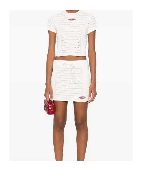 Casablanca Trim Knit Cropped Top