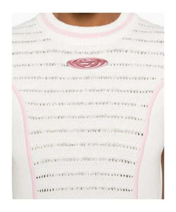 Casablanca Trim Knit Cropped Top
