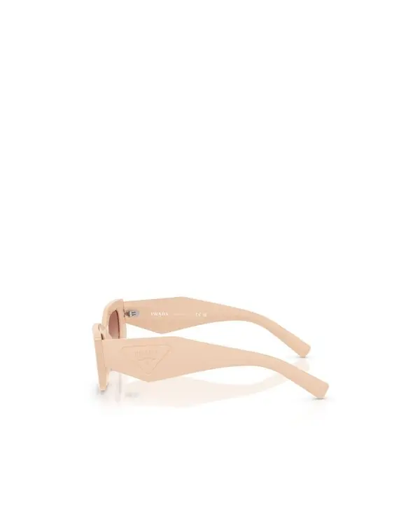 Prada Butterfly Frame Sunglasses With Triangular Logo - Nude