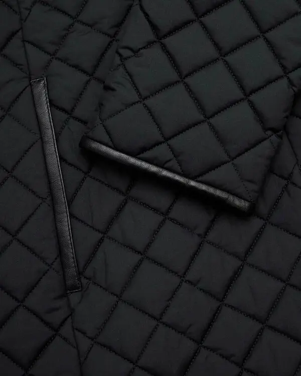 FERRAGAMO Quilted Cotton Jacket With Lapel Detail