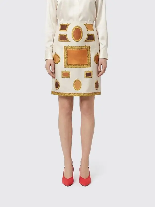 Versace Printed Straight Skirt - No