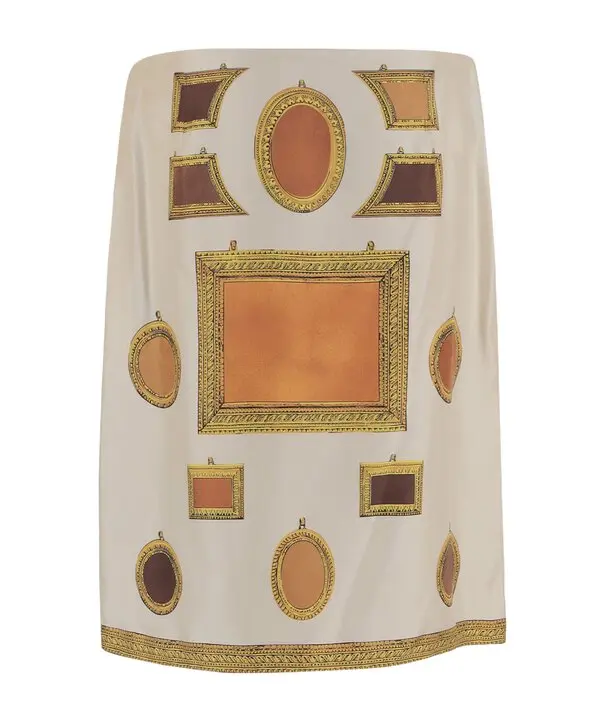 Versace Printed Straight Skirt