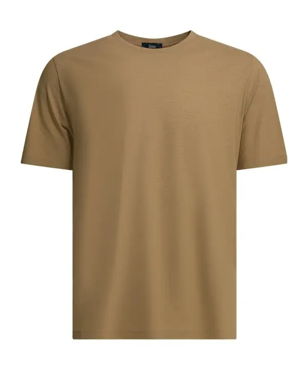 Herno Short-sleeved Crewneck T-shirt - Brown