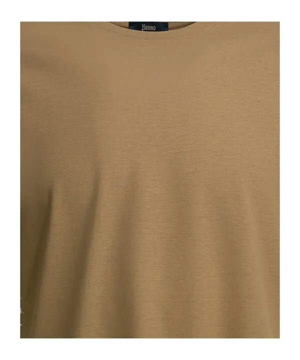 Herno Short-sleeved Crewneck T-shirt - Brown