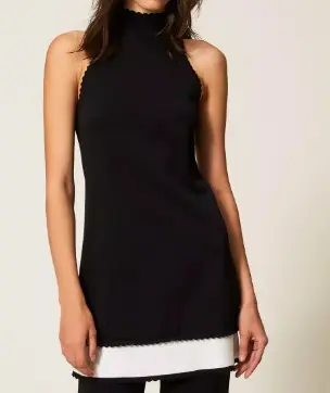 TWINSET Two-tone Knit Dress