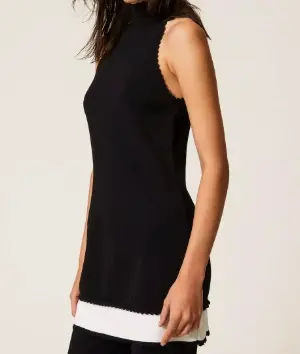 TWINSET Two-tone Knit Dress
