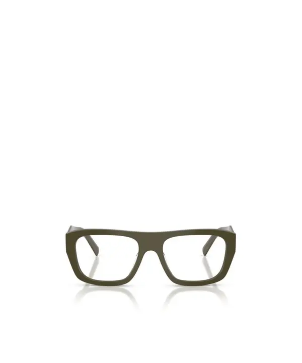 Prada Geometric Frame Eyeglasses - Green