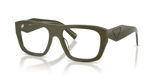 Prada Geometric Frame Eyeglasses - Green